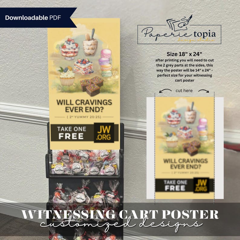 JW Witnessing Cart Poster: Will Cravings Ever End? (PDF Download) - Etsy