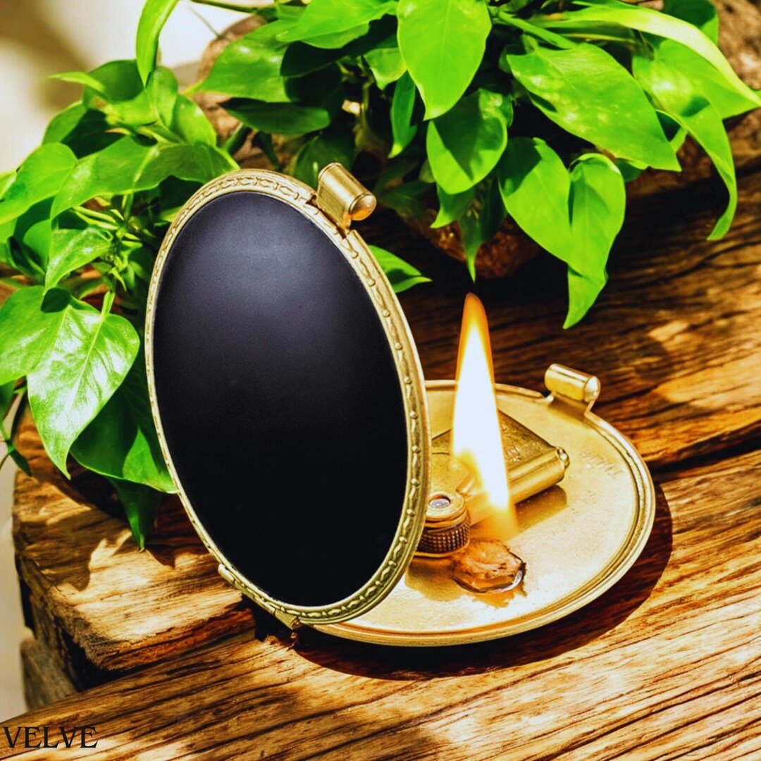 Compact Lighter Matte Black Wedding Retro Lighter Pocket Groomsmen Gift ...