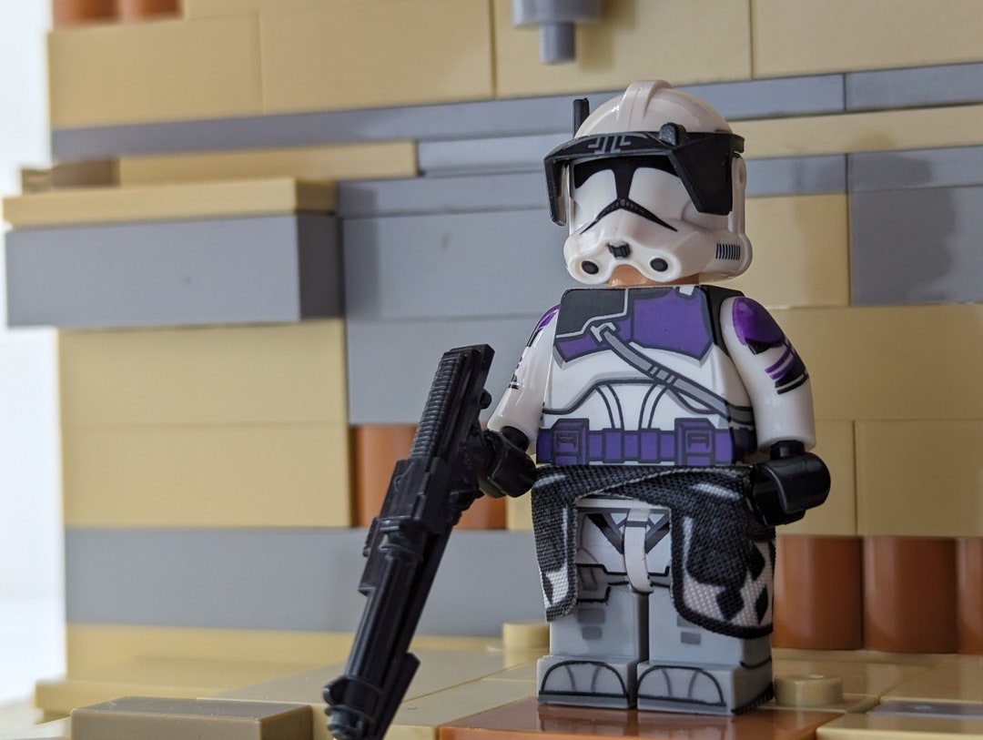 Star Wars 187th Legion Sgt. Major Purple White Grey Custom Minifig Made ...