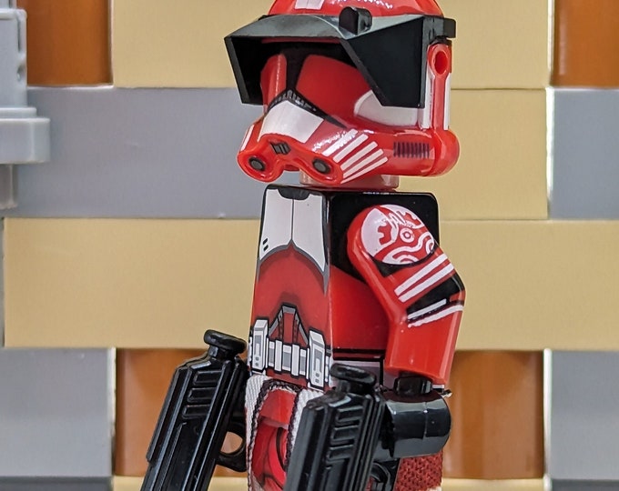 Star Wars Coruscant Guard Shock Corps Clone Commander Fox Red White ...
