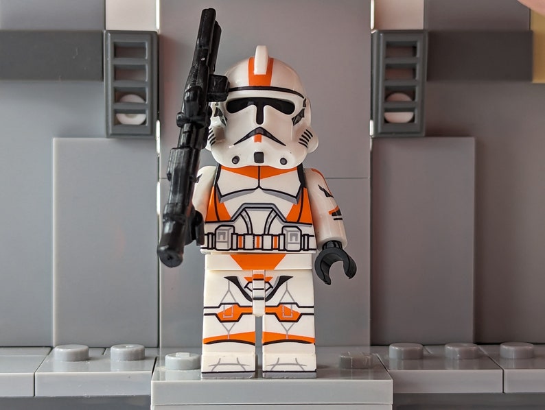 Star Wars Custom Printed Clone Trooper Minifig Ep III Style Phase 2 212th Orange Clone Trooper ...