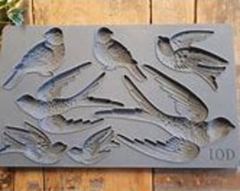 IOD Birdsong Mould Iron Orchid Designs Mold Birds Bluebirds Bird Mold ...