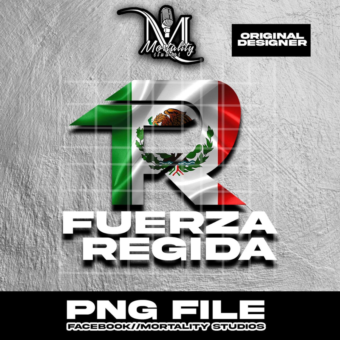 Fuerza Regida Logo Bandera Mexicana Design /diseno Para Playera - Etsy
