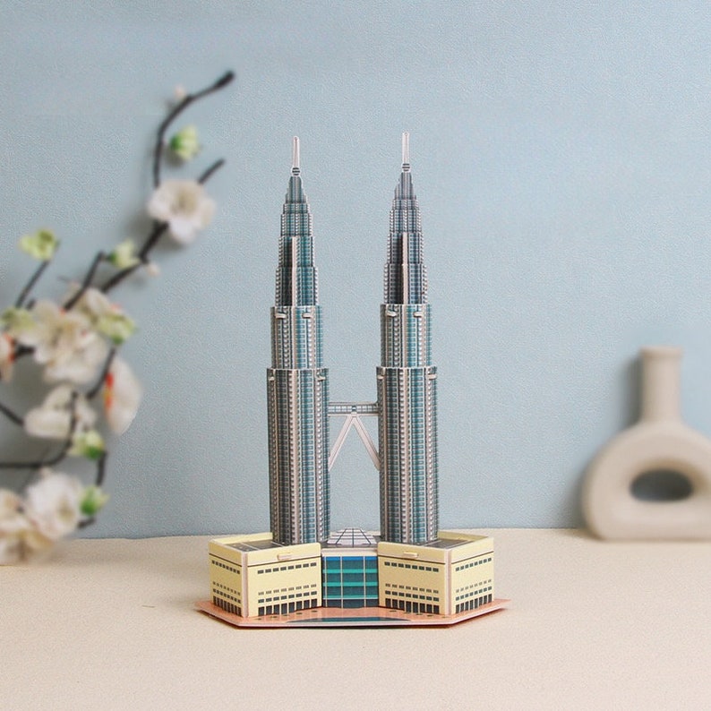 3D Puzzle Petronas Twin Towers World Landmarks Collection Educational ...