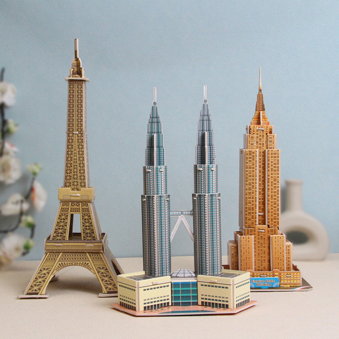 3D Puzzle Set - 8 Building Sets - World Landmarks Collection ...