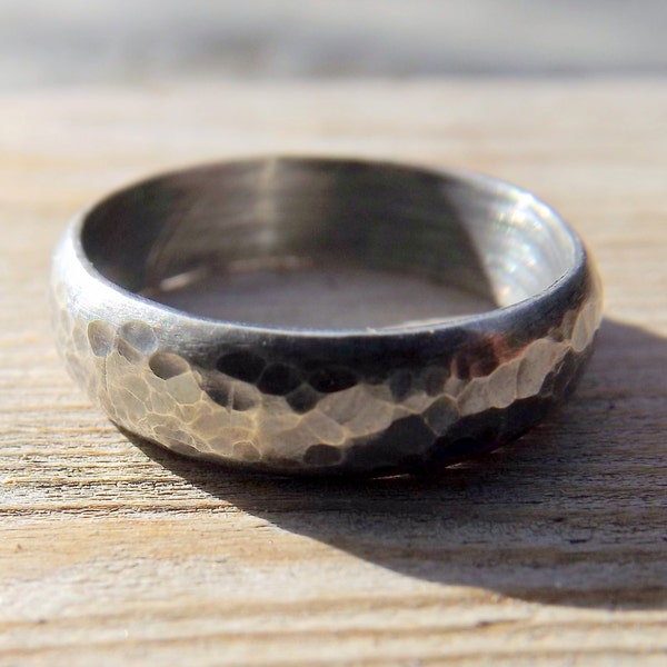 Oxidized Silver Ring - Etsy
