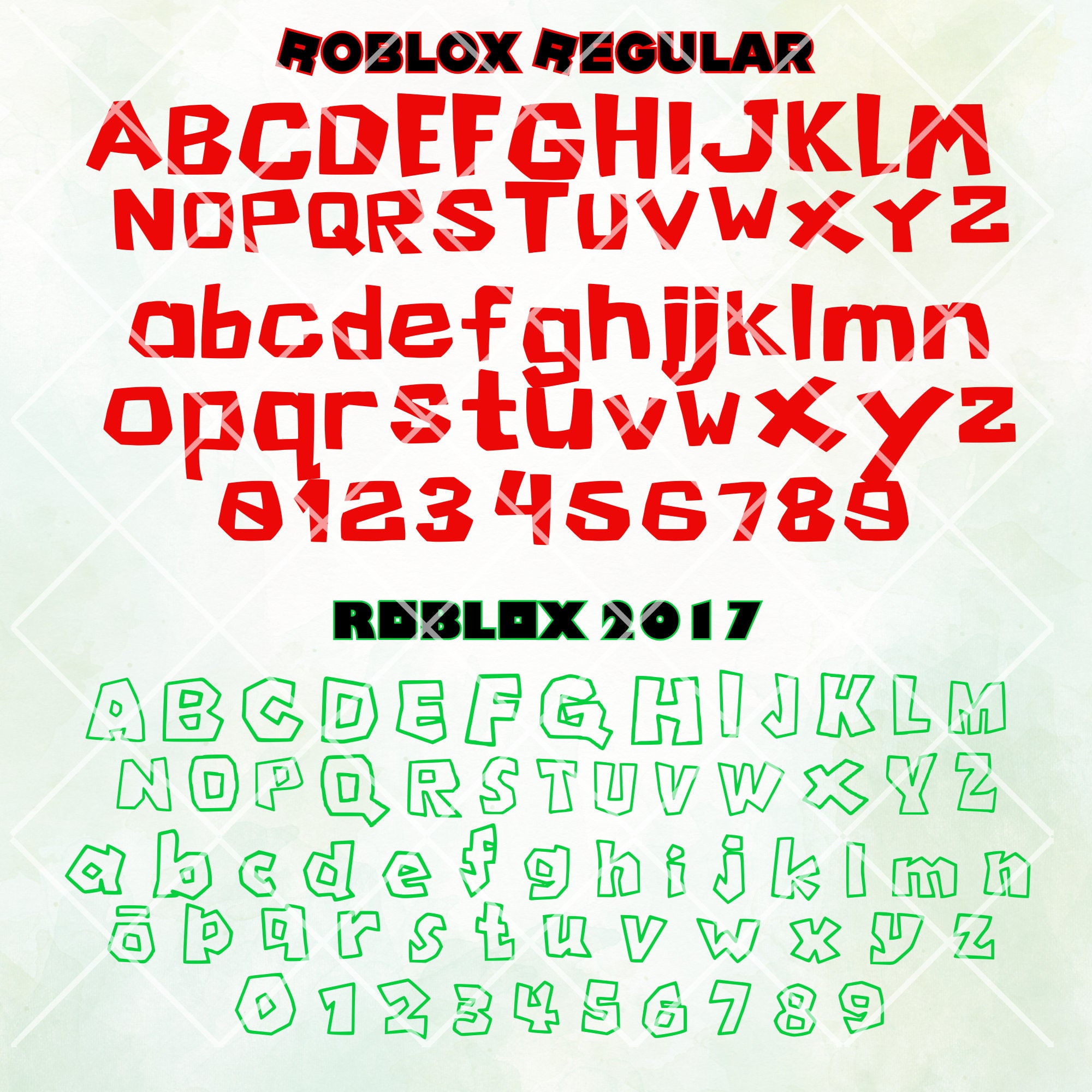 Roblox Clipart Alphabet Font Dxf Pdf PNG TTF SVG Cricut - Etsy