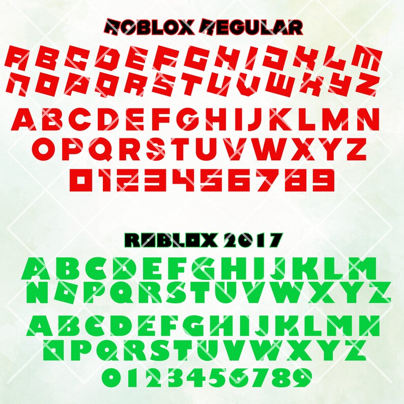 Roblox Clipart Alphabet Font Dxf Pdf PNG TTF SVG Cricut - Etsy Canada