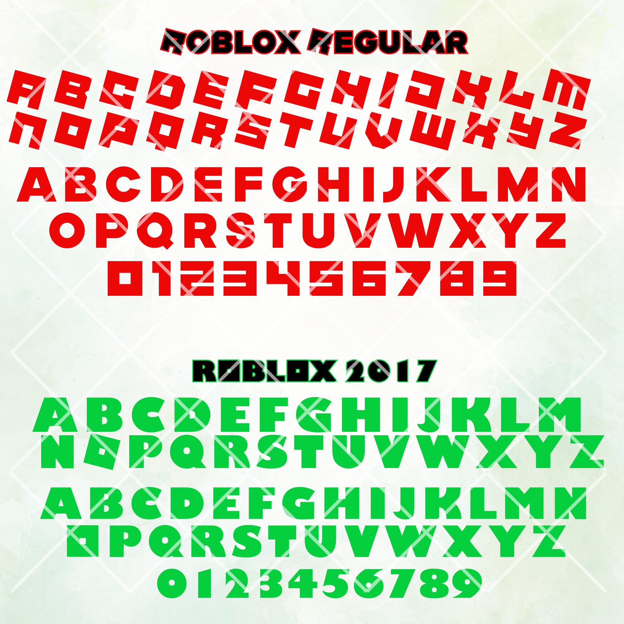 Roblox Clipart Alphabet Font Dxf Pdf PNG TTF SVG Cricut - Etsy