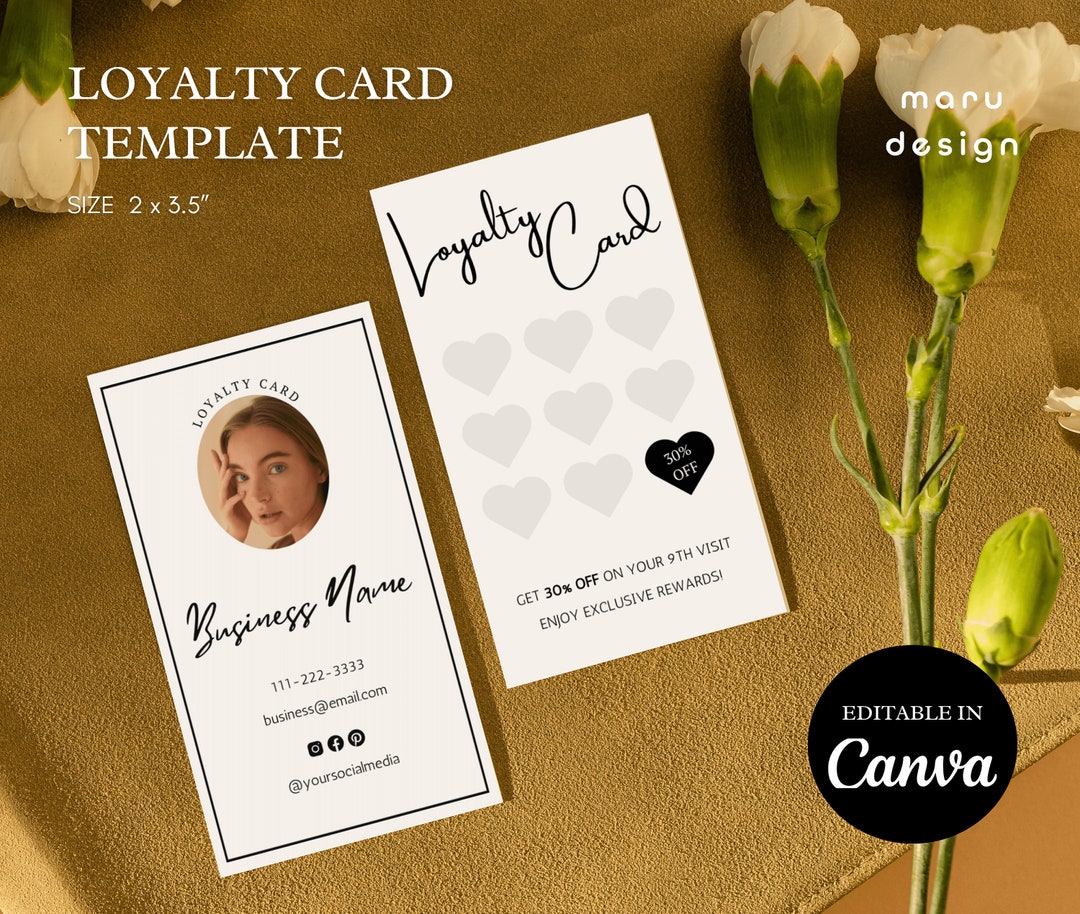 5 Types of Editable Loyalty Card Templates, Loyalty Card Template Canva ...
