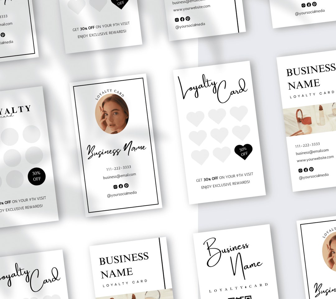 5 Types of Editable Loyalty Card Templates, Loyalty Card Template Canva ...