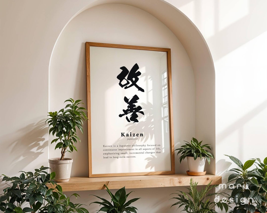 Kaizen Definition Print: Japanese Kanji Wall Art (digital Download) - Etsy