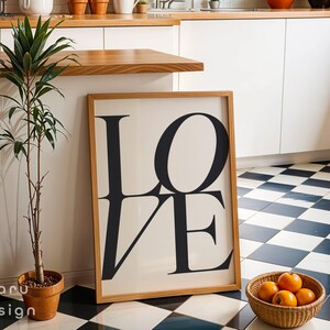 Love Sign, Modern Wall Art, Printable Inspirational Quote, Home Decor ...