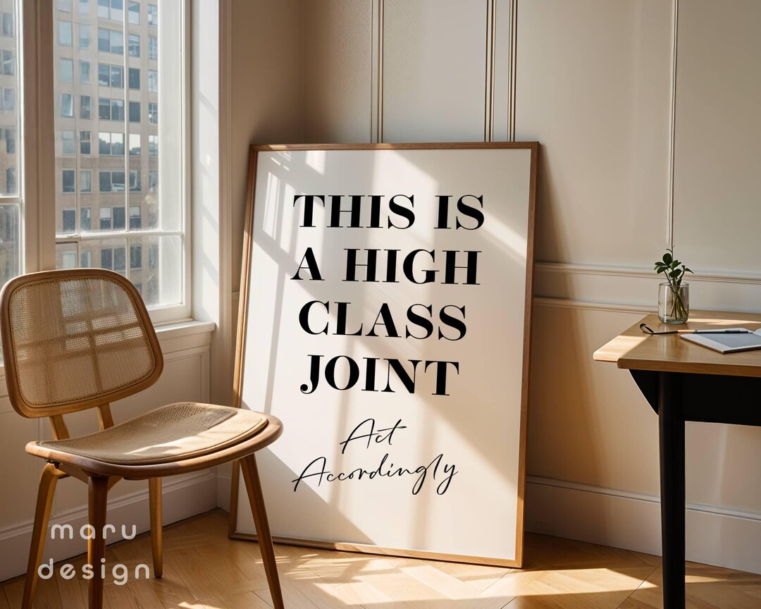 High Class Joint Print: Black and White Trendy Wall Art (digital ...