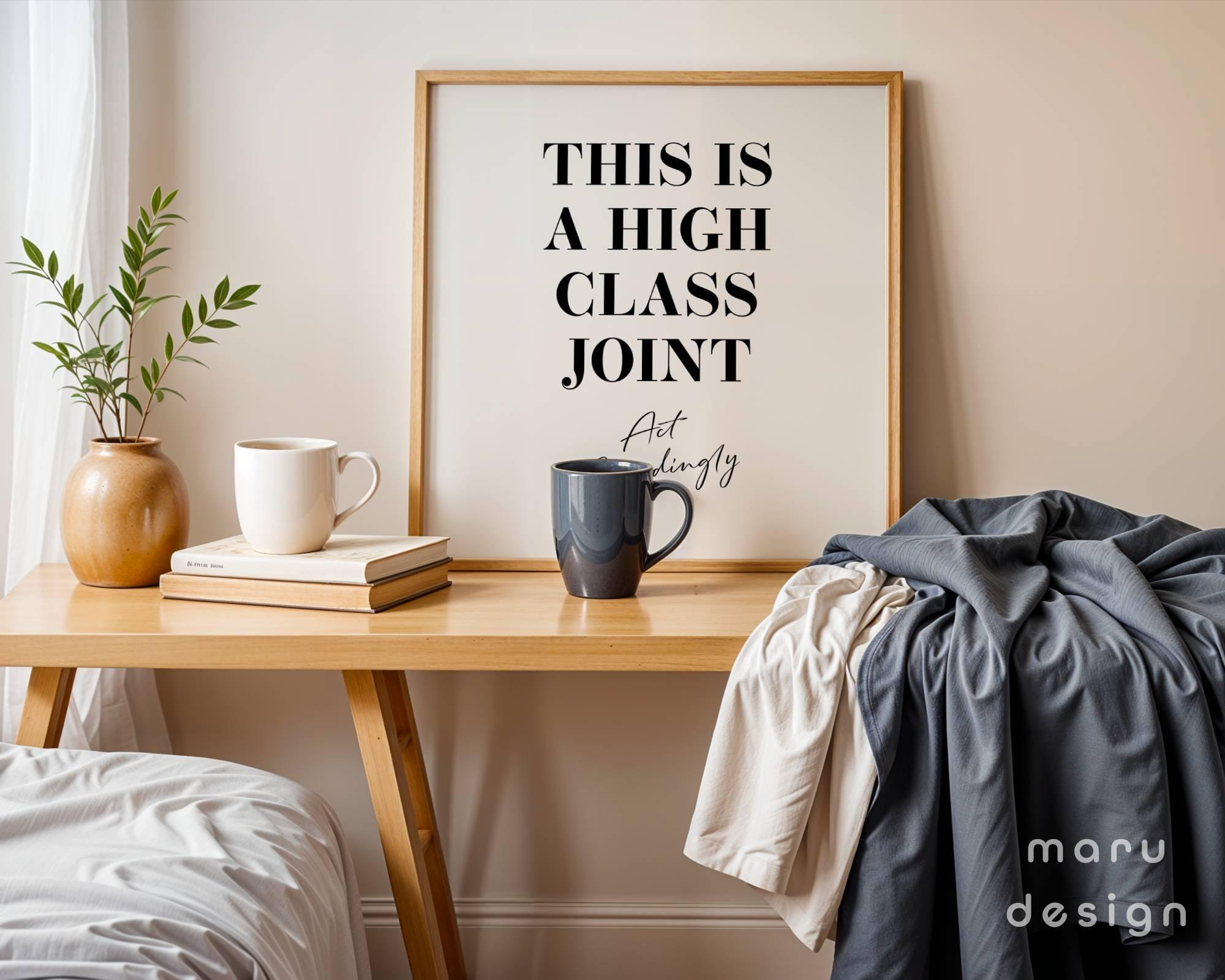 High Class Joint Print: Black and White Trendy Wall Art (digital ...