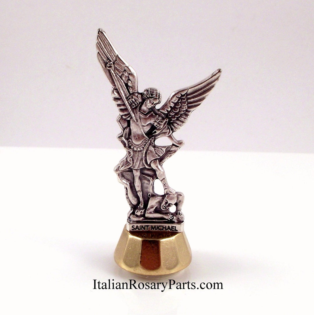 Saint Michael the Archangel Miniature Statue, Adhesive Car Dashboard ...