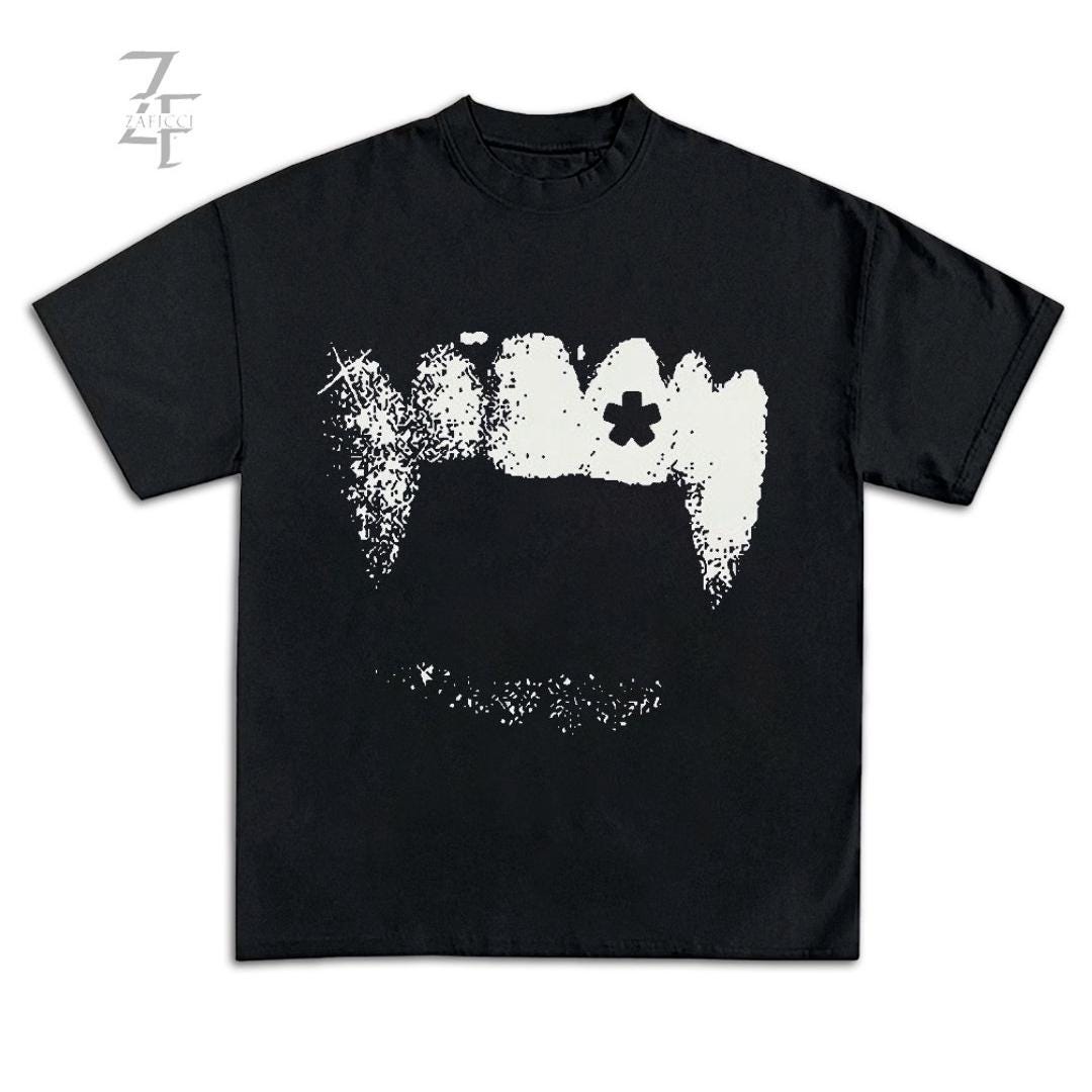 Vamp Teeth T-shirt Opium Y2k Merch Tee Playboi Carti Ken Carson Graphic ...