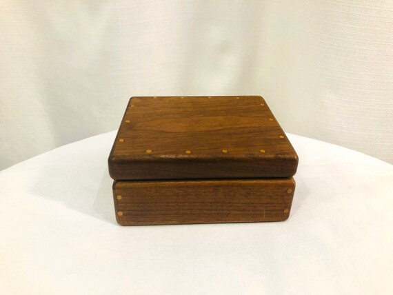 Vintage 1980s 80s Hardwood Box Handmade Storage Box Small | Etsy