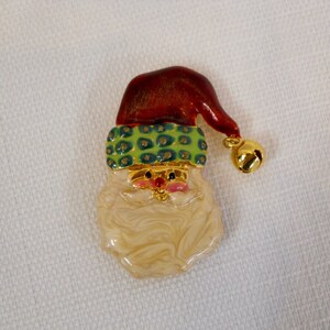 Vintage 1990s 90s Santa Pin Santa Face Santa Gift Christmas Gift ...