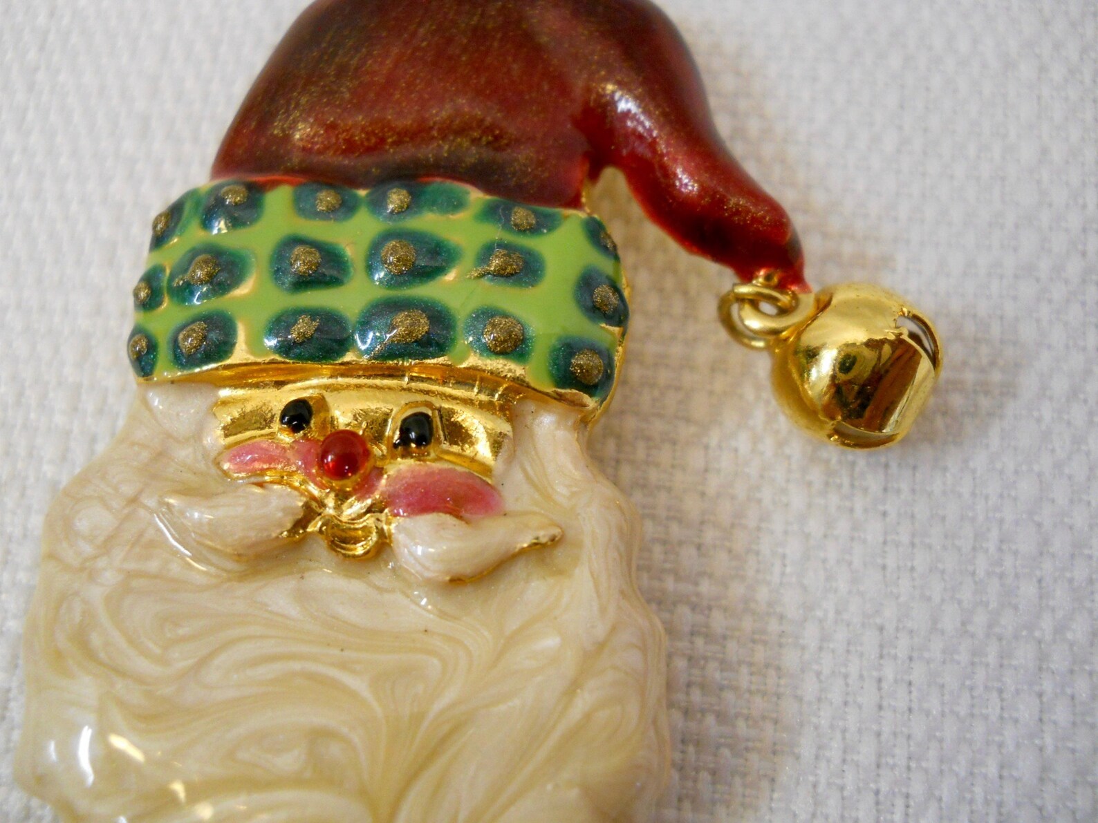 Vintage 1990s 90s Santa Pin Santa Face Santa Gift Christmas - Etsy