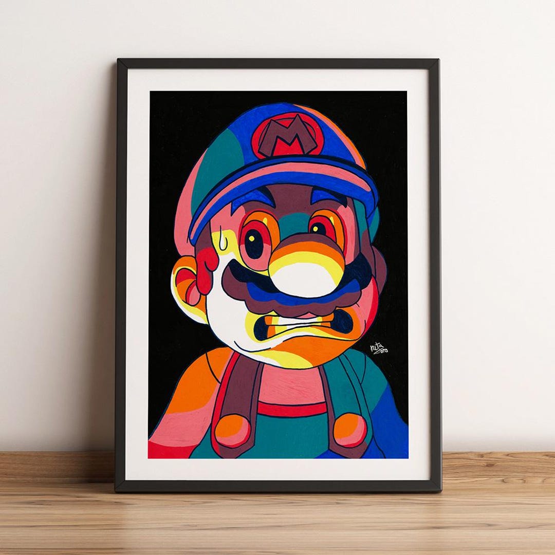 Original Drawing / mario / Super Mario / A4 - Etsy