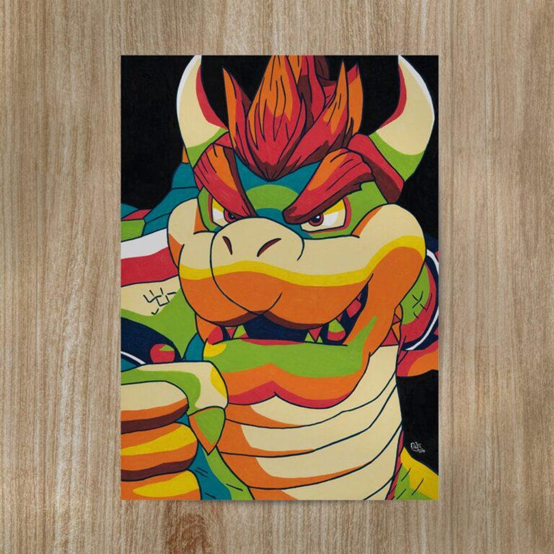 Print / bowser / Super Mario / A4 and A3 - Etsy