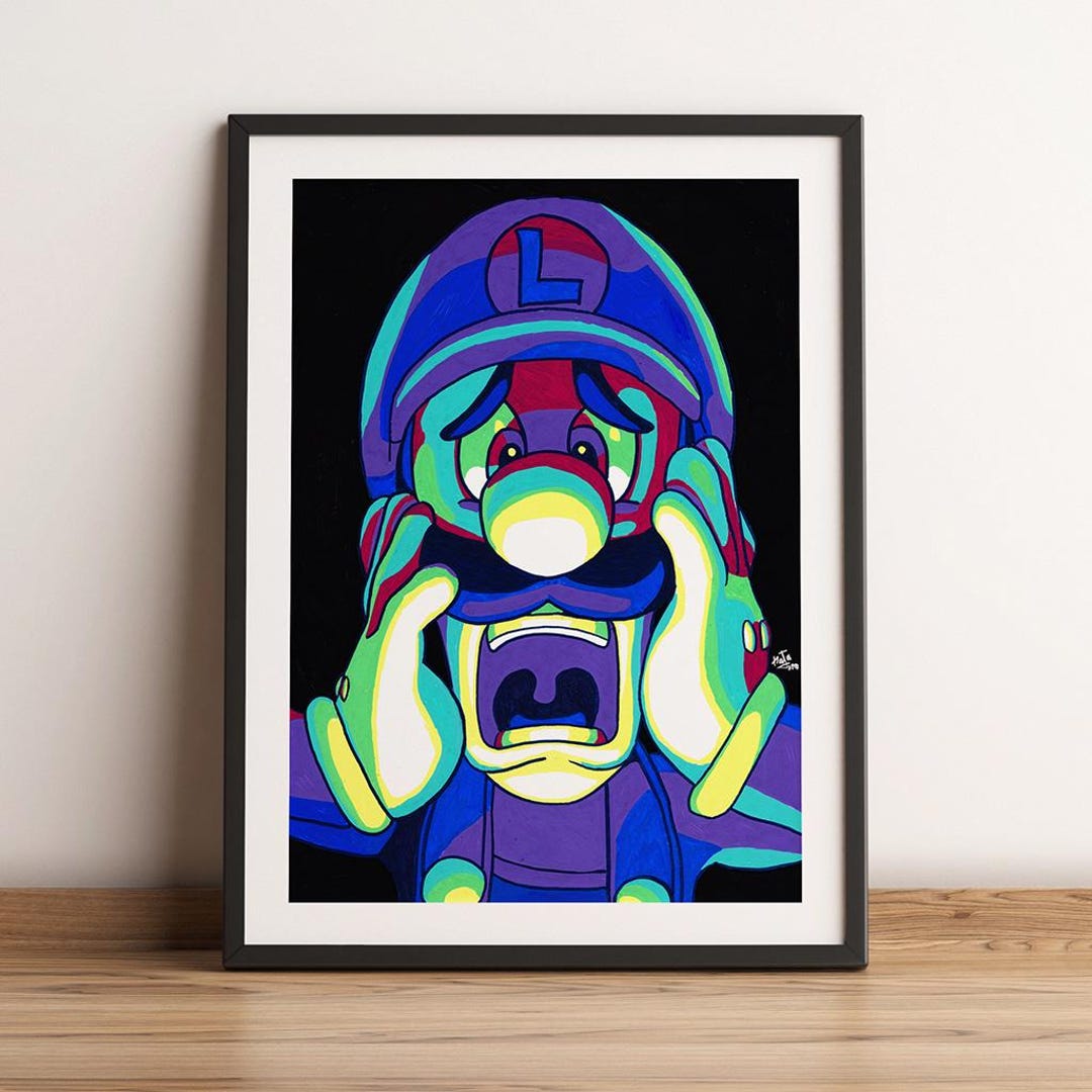 Original Drawing / luigi / Super Mario / A4 - Etsy