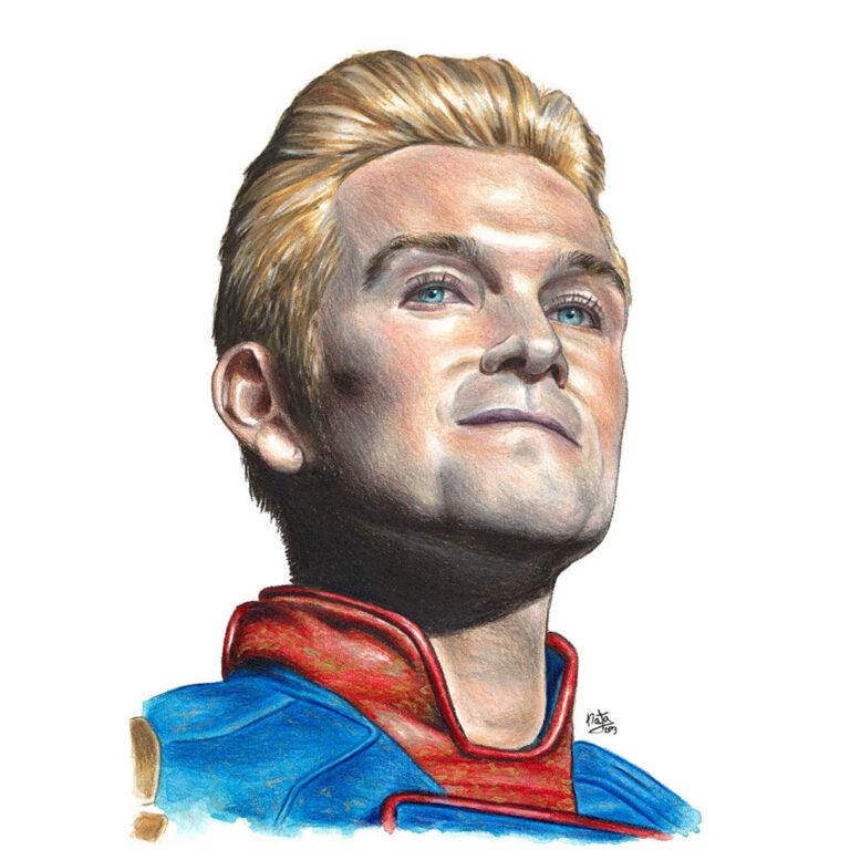 Original Drawing / homelander / the Boys / A5 - Etsy
