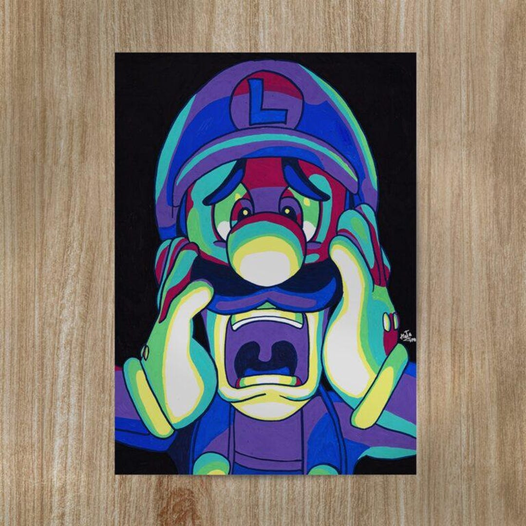 Print / luigi / Super Mario / A4 and A3 - Etsy