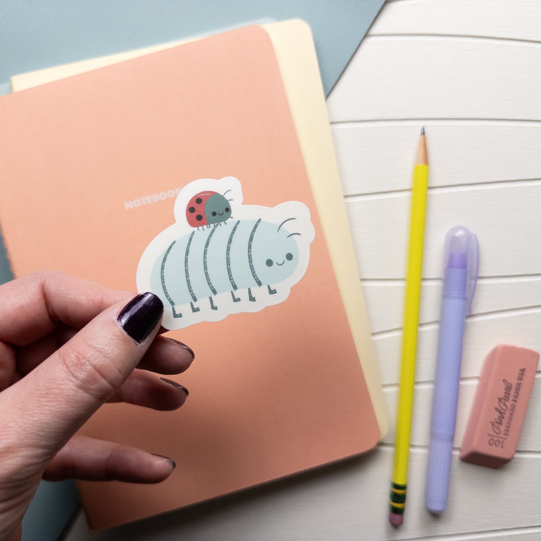 Illustrated Roly-poly and Lady Bug Vinyl Sticker: Cute and Durable ...