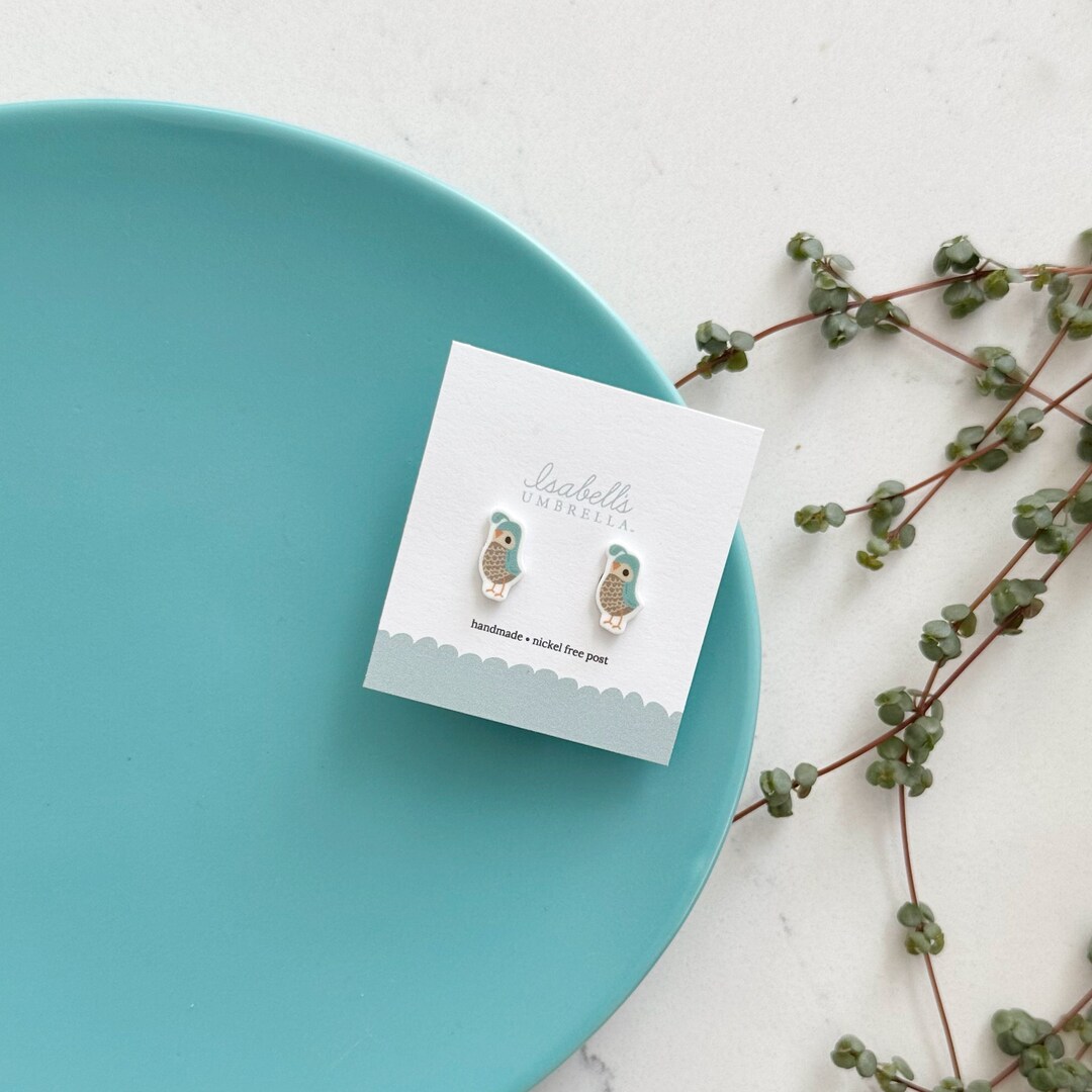 Handmade Quail Charm Earrings: Hypoallergenic Jewelry for Sensitive ...