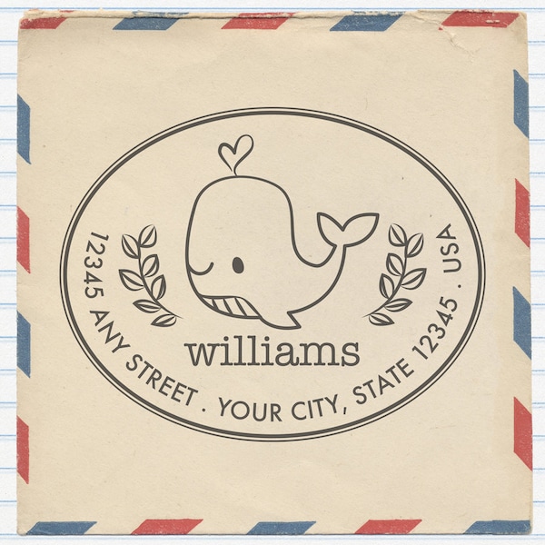 Whale Rubber Stamp - Etsy