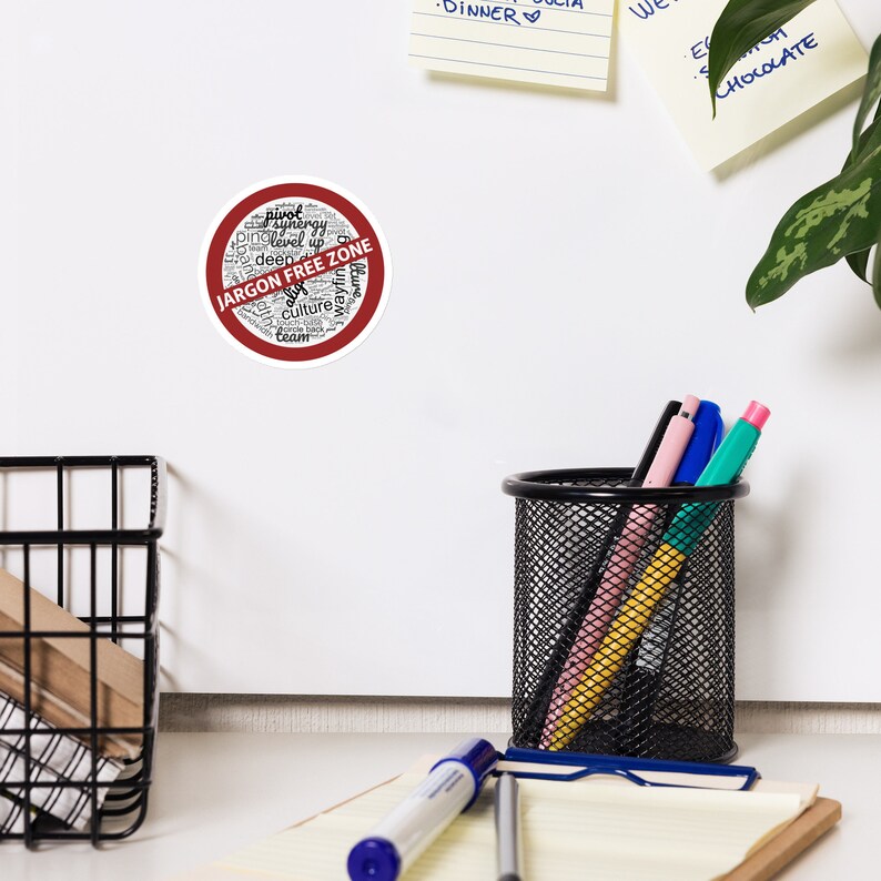 Jargon Free Zone Magnet - Use Real Words ONLY - No More Goofy BS - No ...
