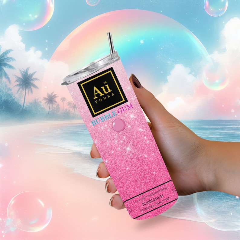 AU Vodka Bubblegum Tumbler Wrap Png - Etsy