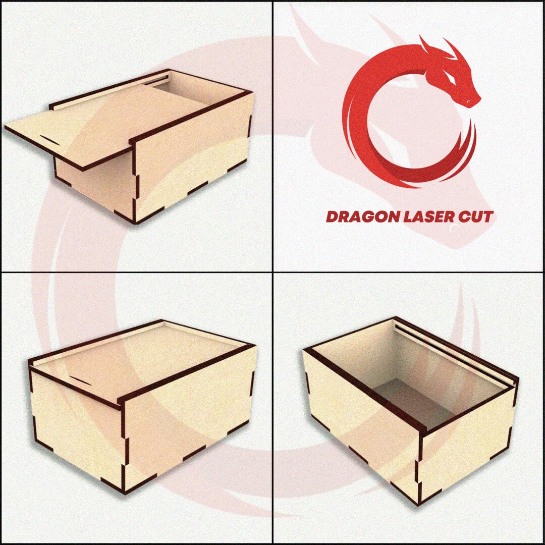 Laser Cut Slider Box 10x20x5 Cm SVG Bundle Glowforge Wood Slider Box ...