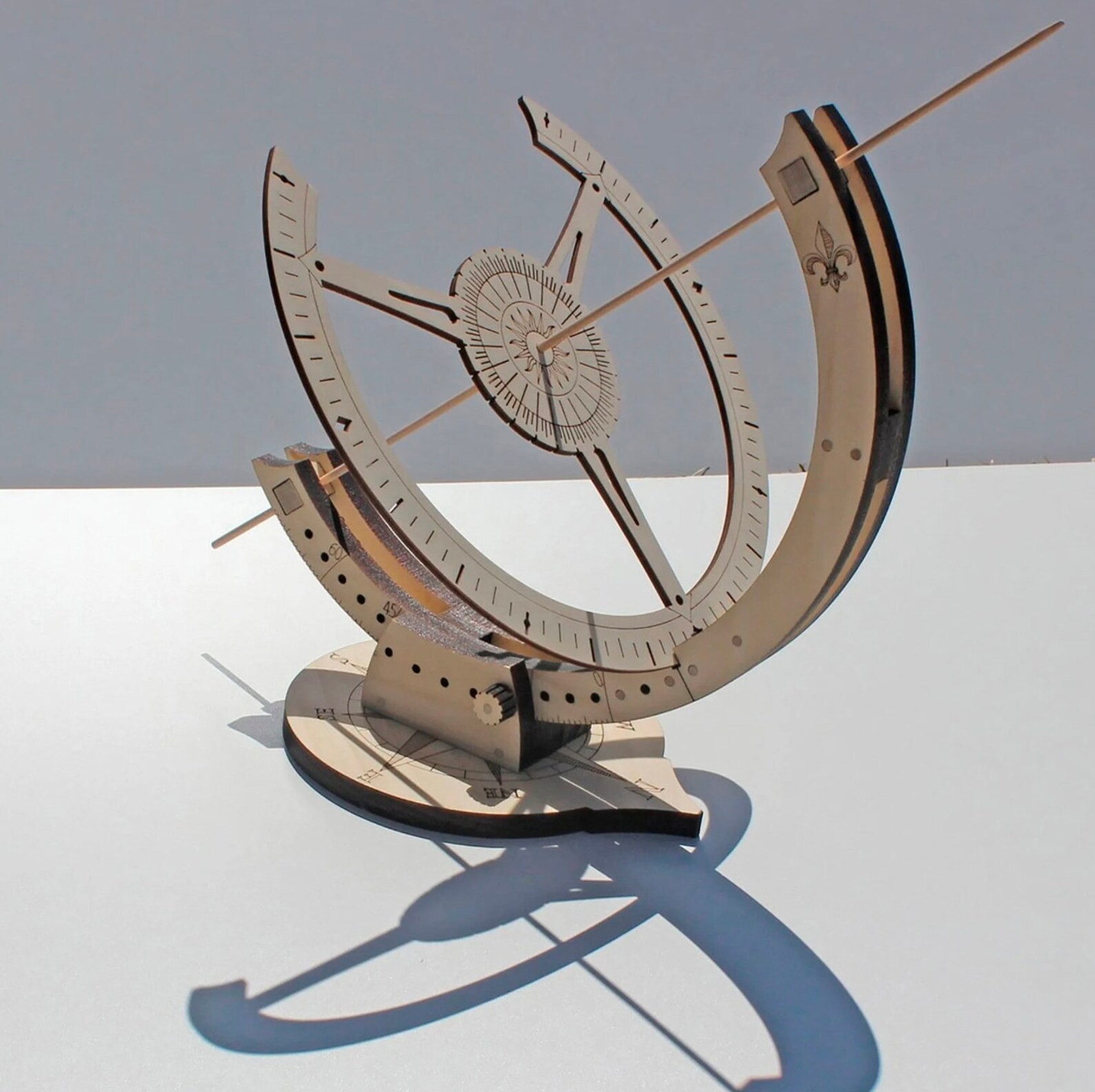 Laser Cut Mechanical Sundial 3D Model SVG Bundle Glowforge Wood Sundial ...