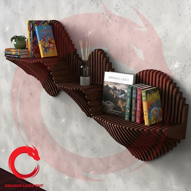 Laser Cut Modern Shelf 10 Mm SVG Bundle Glowforge Wood Contemprorary ...