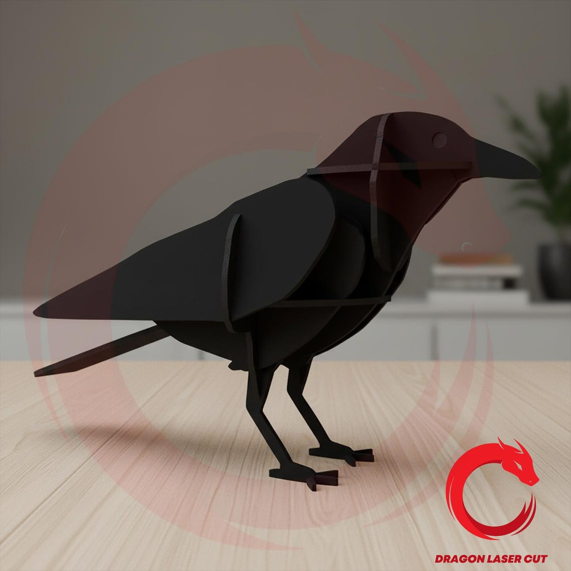 Laser Cut Raven SVG Bundle Glowforge Wood Crow Svg Files Vector ...