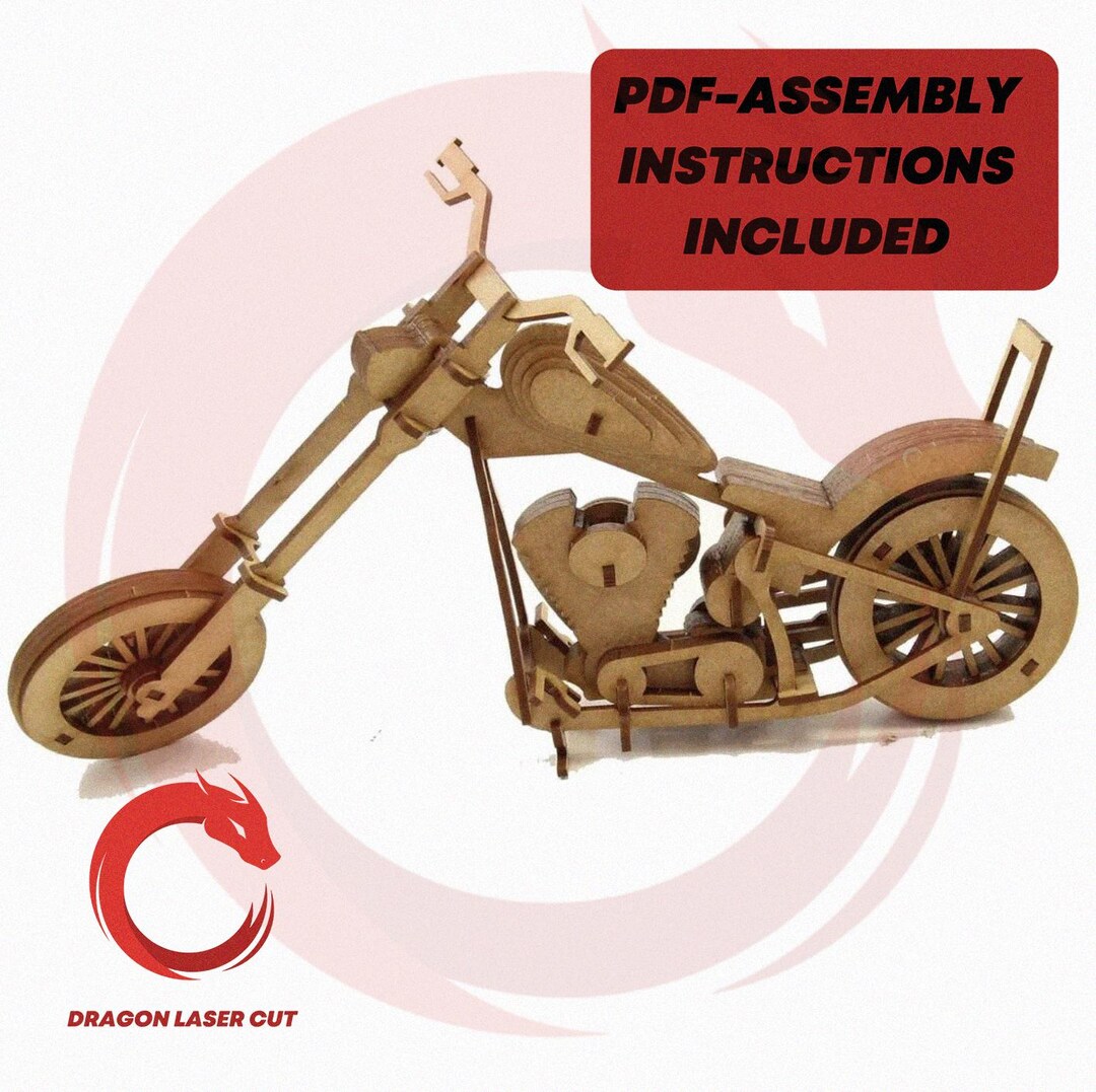 Laser Cut Motorcycle Toy SVG Bundle Wood Svg Files Vector Laser ...