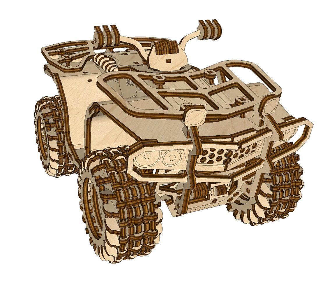 Laser Cut All Terrain Vehicle ATV SVG Bundle Wood Toy Atv Svg Files ...