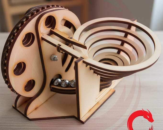 Laser Cut Ball Lift SVG Bundle Glowforge Wood Marble Run Tower DXF ...