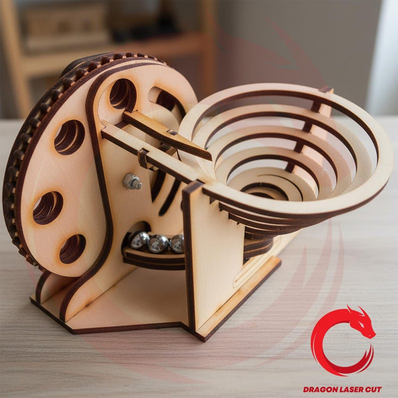 Laser Cut Ball Lift SVG Bundle Glowforge Wood Marble Run Tower DXF ...