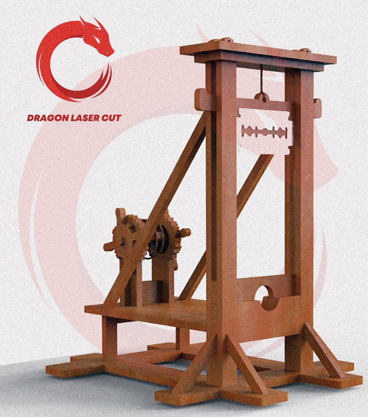 Laser Cut Mechanical Guillotinel SVG Bundle Glowforge Wood Guillotine ...