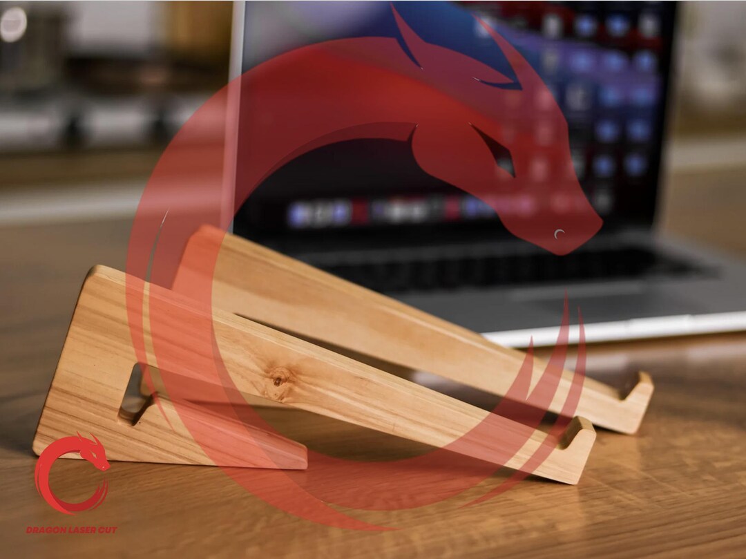 Laser Cut Laptop Stand Holder SVG Bundle Glowforge Wood MacBook Stand ...