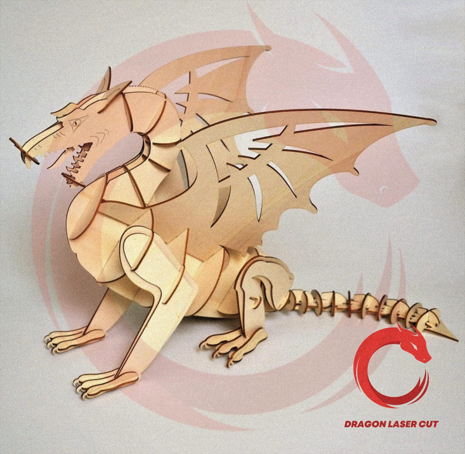 Laser Cut Dragon 3d Puzzle SVG Bundle Glowforge Wood Svg Files Vector ...
