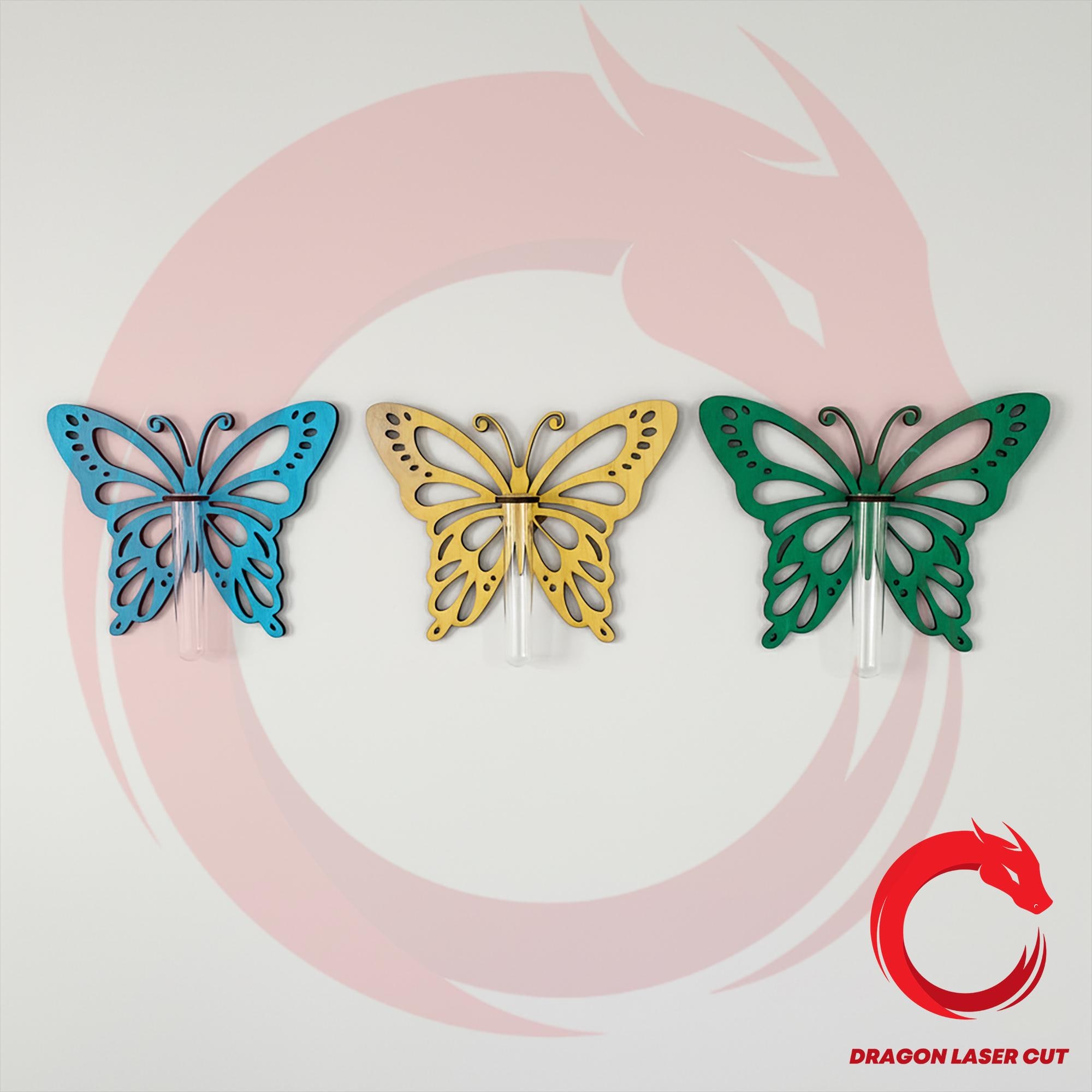 Laser Cut Butterfly Wood Propagation Station Plant SVG Bundle Glowforge Svg Files Vector Laser ...