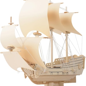 Laser Cut Wooden Sailboat Model Ship 3d Puzzle Svg Files Vector Laser ...