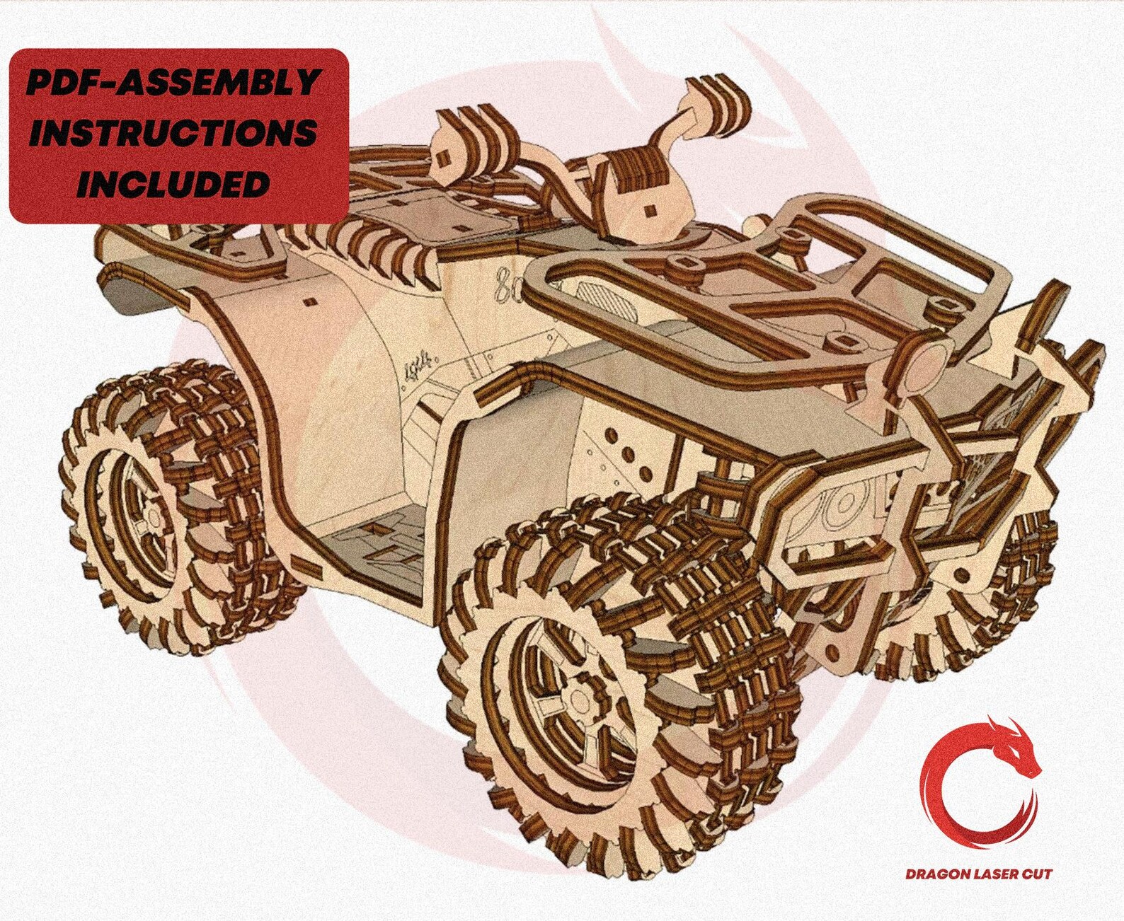 Laser Cut All Terrain Vehicle ATV SVG Bundle Wood Toy Atv Svg Files ...