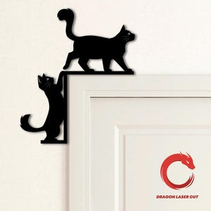 Laser Cut Cat Trim Corner for Door SVG Bundle Glowforge Wood Drawer Svg ...