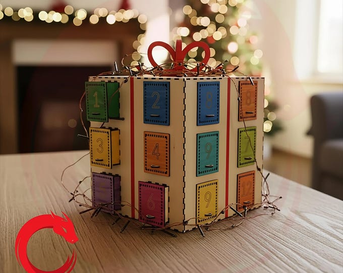 Advent Calendar Christmas Truck SVG Laser Cut Files for Glowforge ...